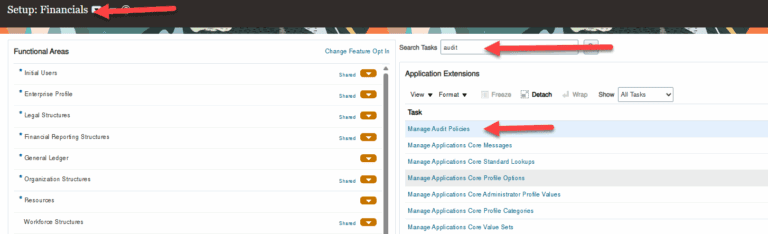 How to Enable And Query Audit Tables in Oracle Fusion Cloud ERP